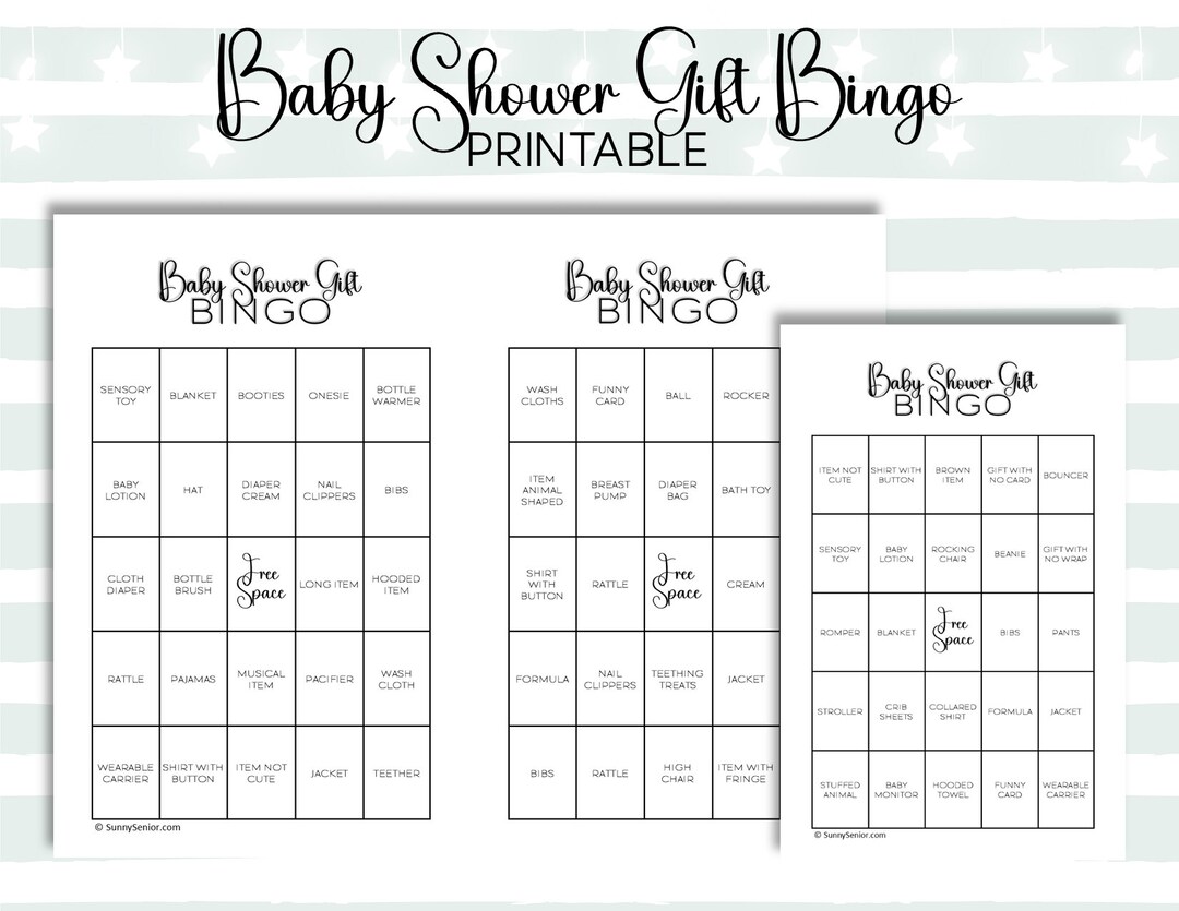 Printable Baby Shower Gift Bingo: A Fun Twist on Gift Giving - Etsy