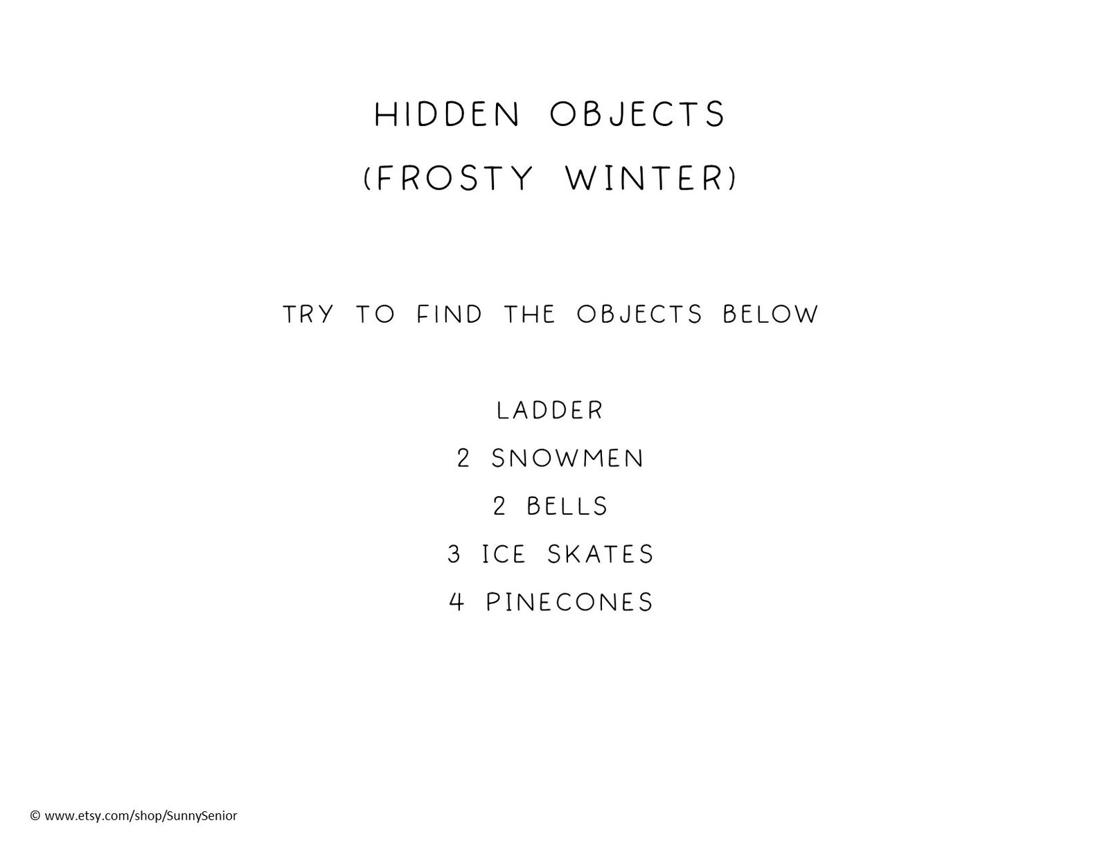 Memory Lane Holiday Hunt - Printable Christmas Hidden Objects Game ...