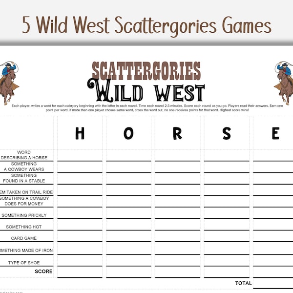 Scattergories Games - Etsy