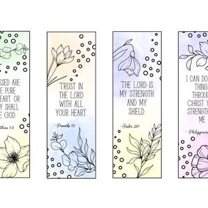 Printable Bookmarks With Inspirational Bible Verses | Christian ...