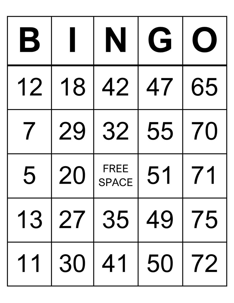 500 Jumbo Printable Bingo Cards – Instant PDF Download for Endless Fun ...
