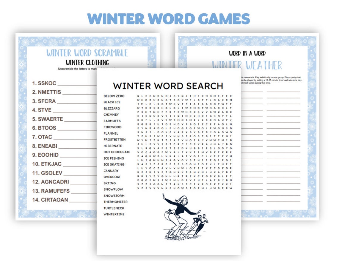 Winter Warm-up: A Printable Activity Bundle for Seniors - Etsy