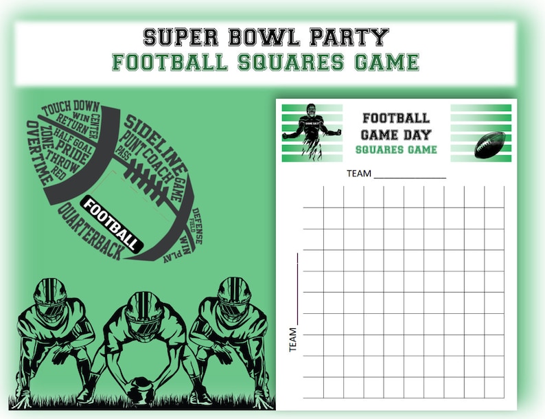 Win Big With the 2024 Super Bowl Squares Game: Print and Play Today! - Etsy