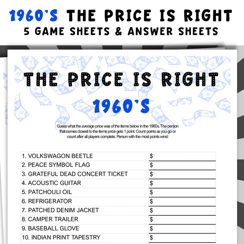Price is Right Tags - Etsy