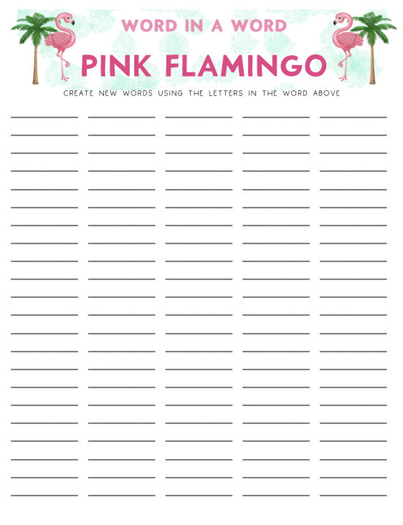 Sun-kissed Summer Word-in-a-word Party Games Pack - Etsy