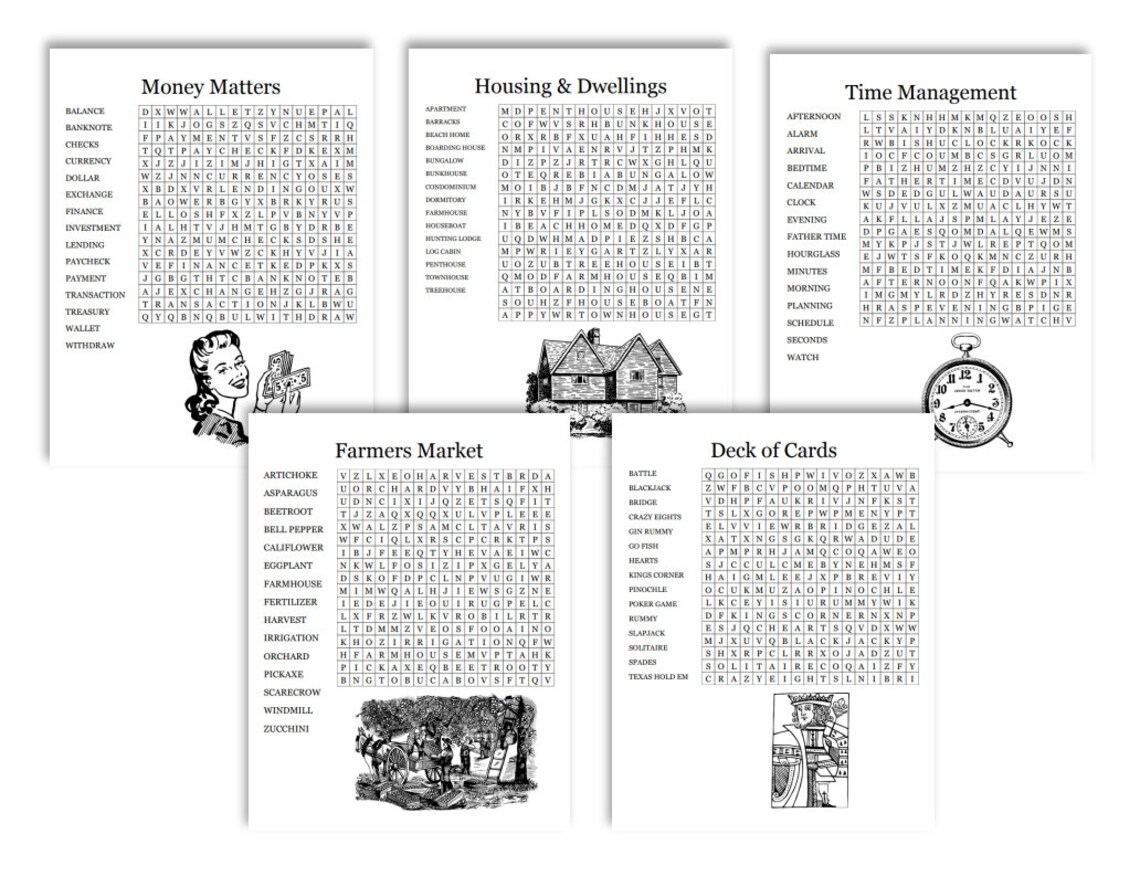 Brain Teasers: A Printable Collection of Easy Word Search Puzzles for ...