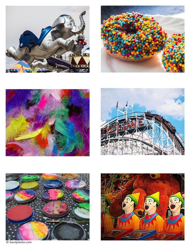 Carnival Memories: Printable Carnival-themed Sorting and Matching Game ...