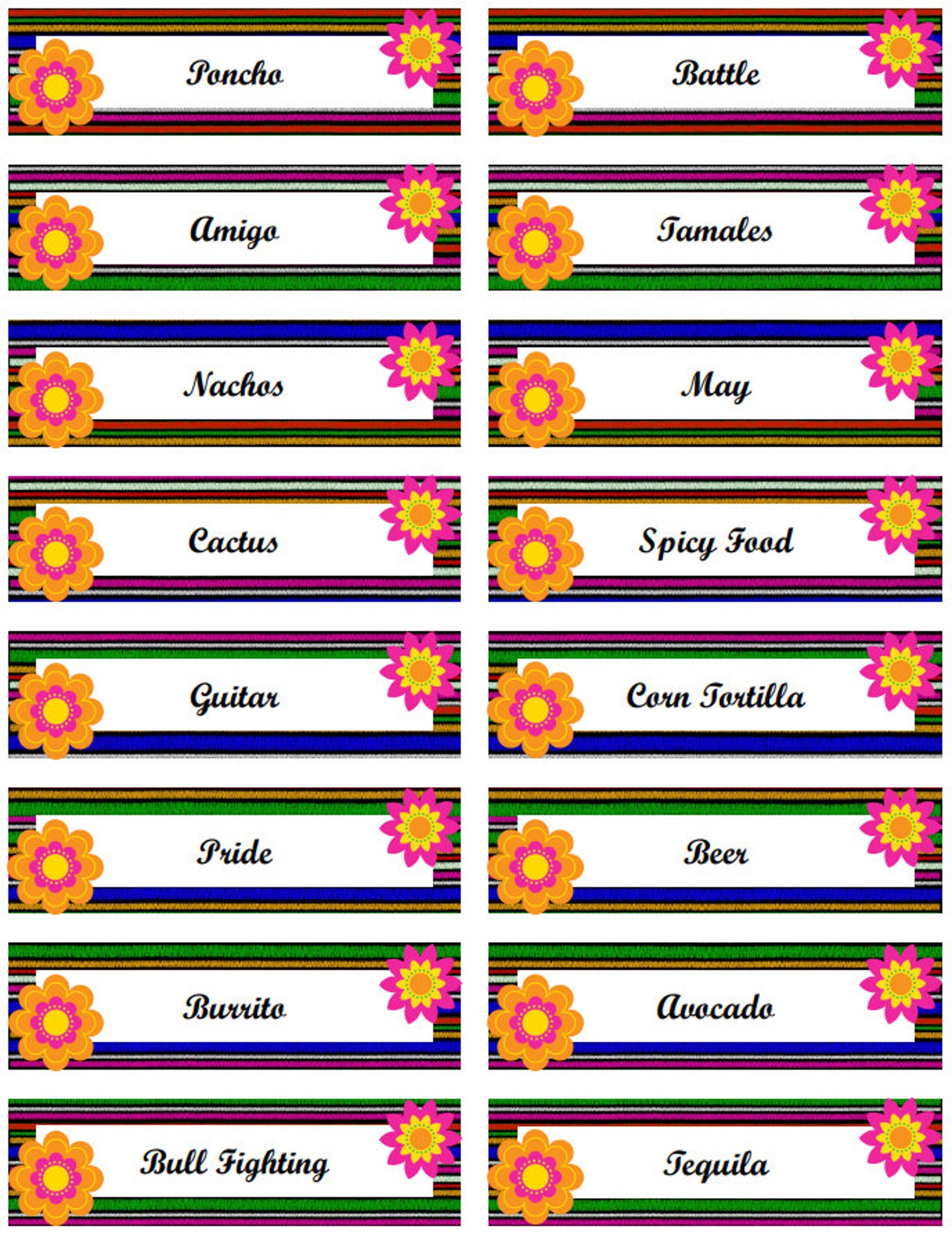 Cinco De Mayo Charades: the Laugh-out-loud Party Game - Etsy