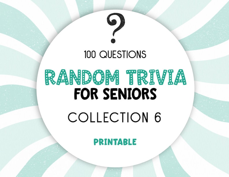 Senior Living Trivia: A Fun and Educational Printable Game - Etsy