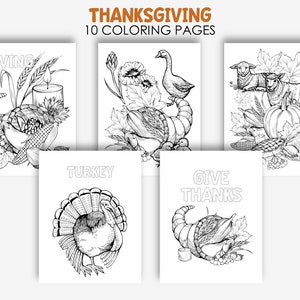 Thanksgiving Coloring Pages - A Festive Art Adventure! - Etsy