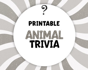 Amazing Animals Trivia Game - Etsy