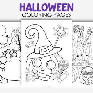 Spooky Halloween Coloring Pages - Printable Fun for All Ages! - Etsy