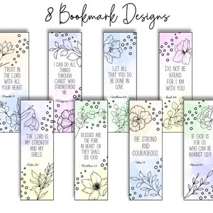 Printable Bookmarks With Inspirational Bible Verses | Christian ...