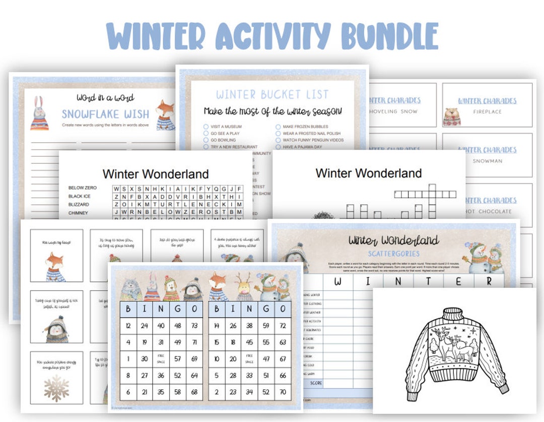 Add Some Winter Fun to Your Celebration With Printable Party Games! - Etsy