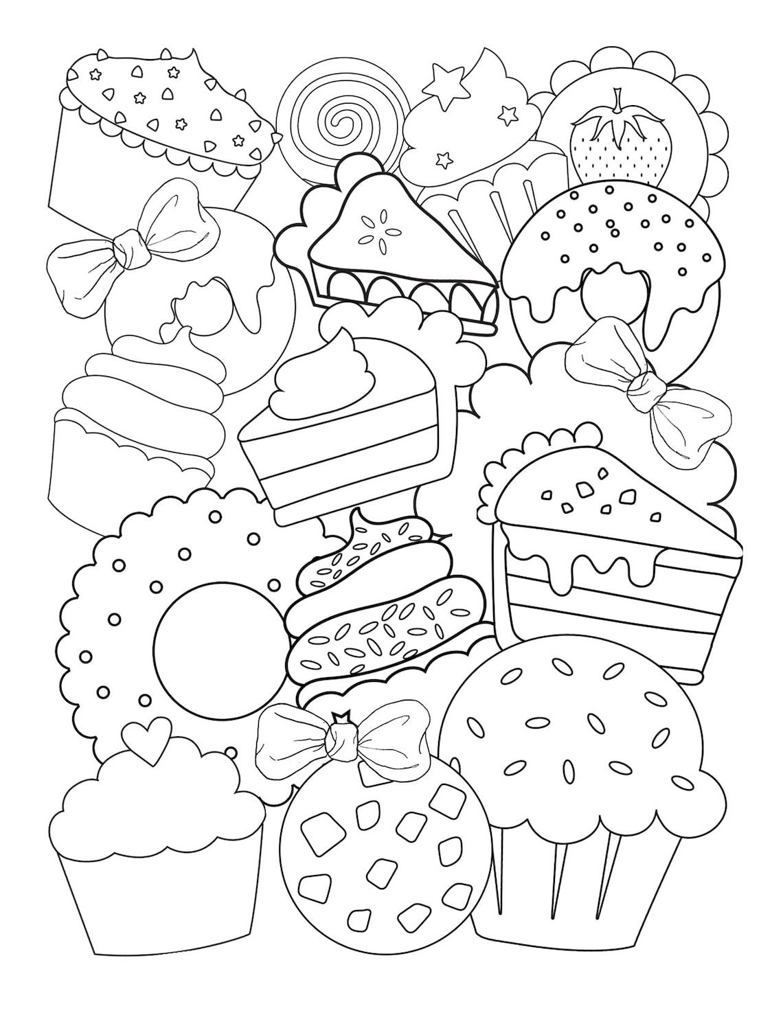 Bakery Baking Bliss Coloring Pages - Sweet Artistic Adventures! - Etsy