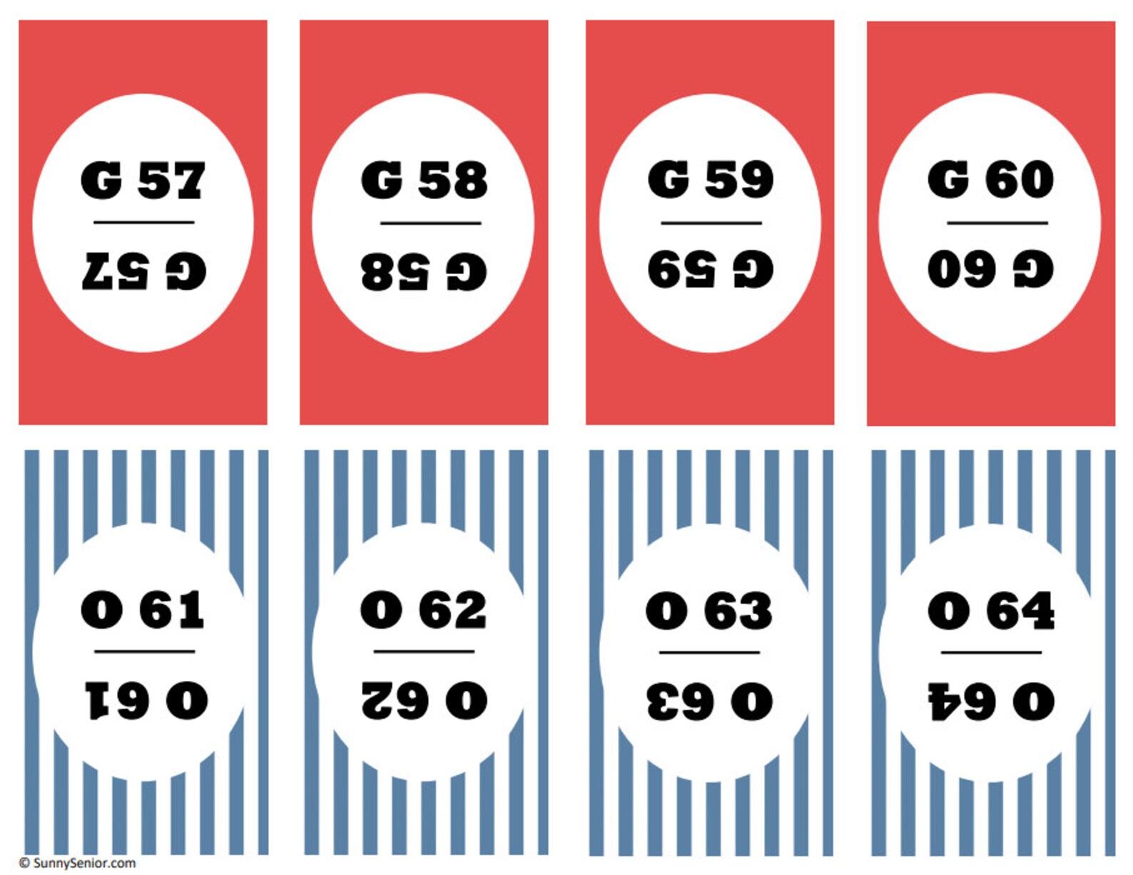 4th of July Bingo Card Pack 1000 Printable Cards - Etsy