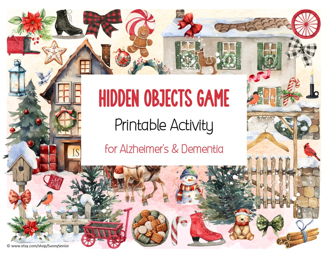 Memory Lane Holiday Hunt - Printable Christmas Hidden Objects Game ...