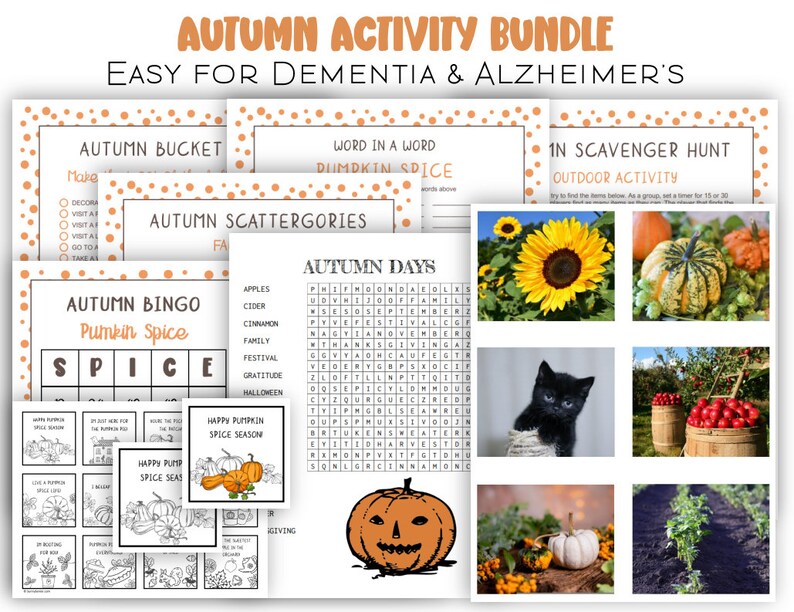 Autumn Harvest: A Printable Activity Bundle for Dementia Care - Etsy