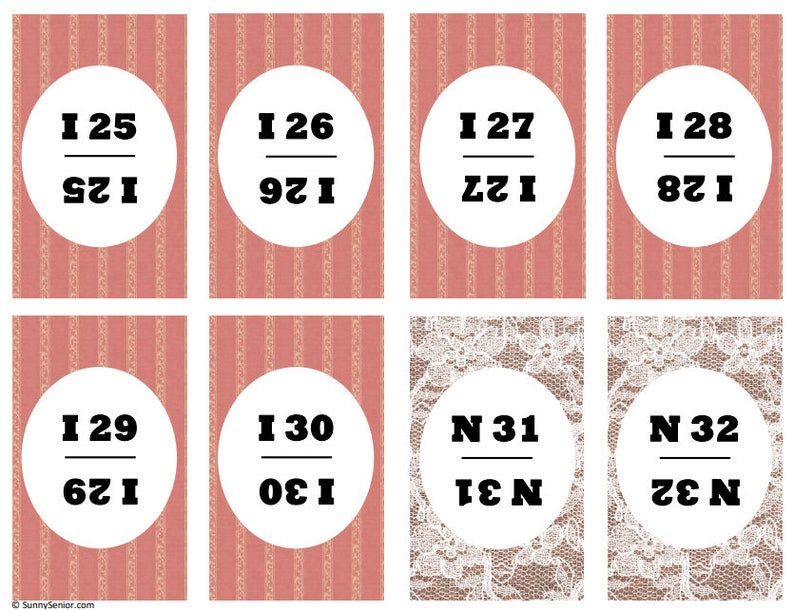 Tea Party Bingo Card Pack - 1000 Printable Card - Etsy
