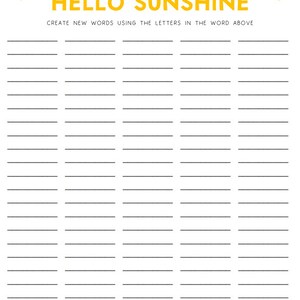 Sun-kissed Summer Word-in-a-word Party Games Pack - Etsy