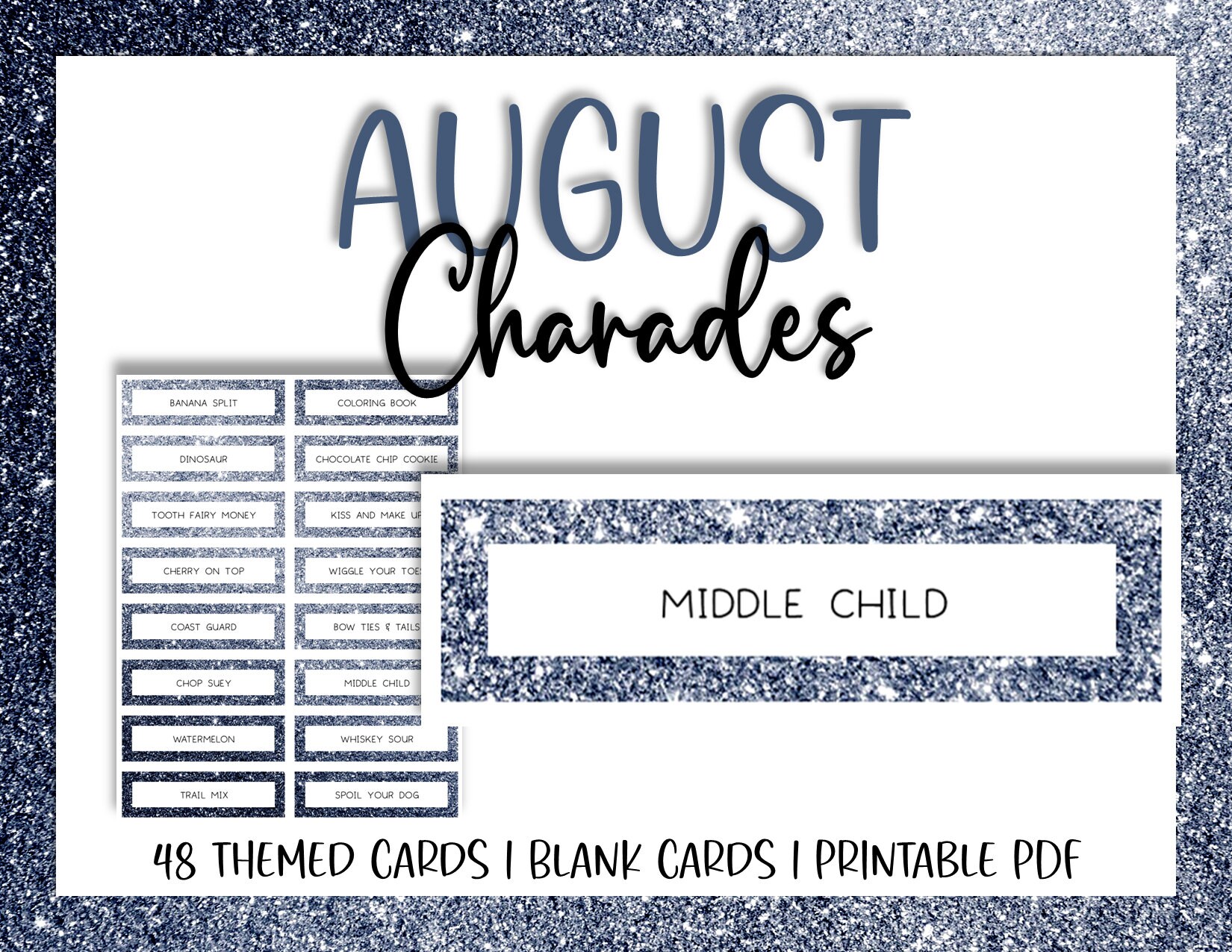 August Charades: A Printable Game for a Fun-filled End to Summer - Etsy