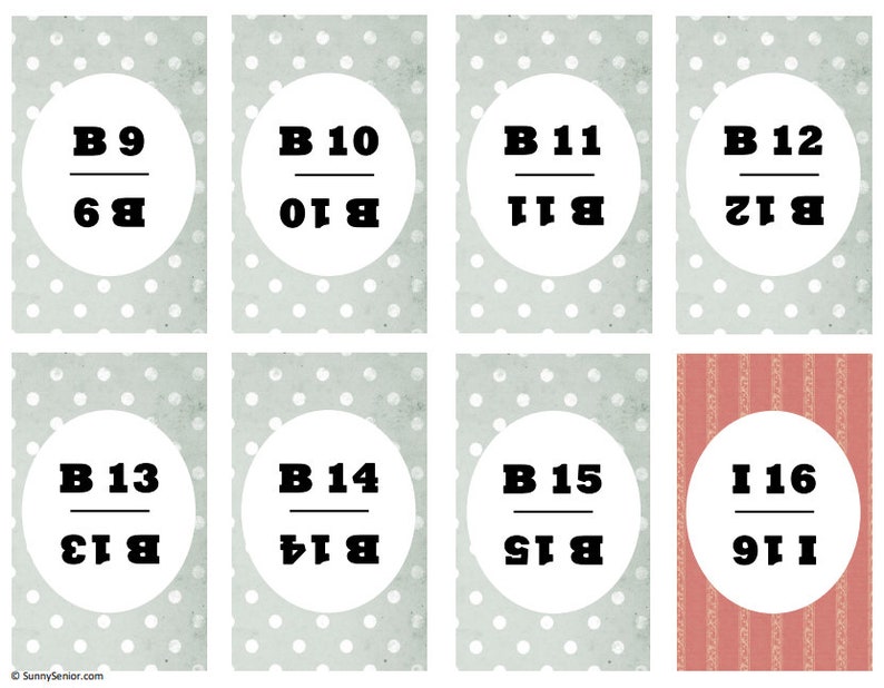 Tea Party Bingo Card Pack - 1000 Printable Card - Etsy