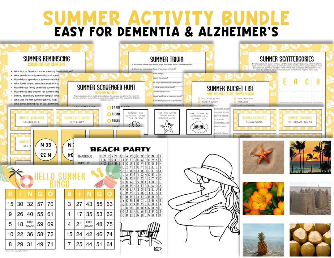 Printable Summer Activity Game Bundle for Cognitive Engagement | Fun ...