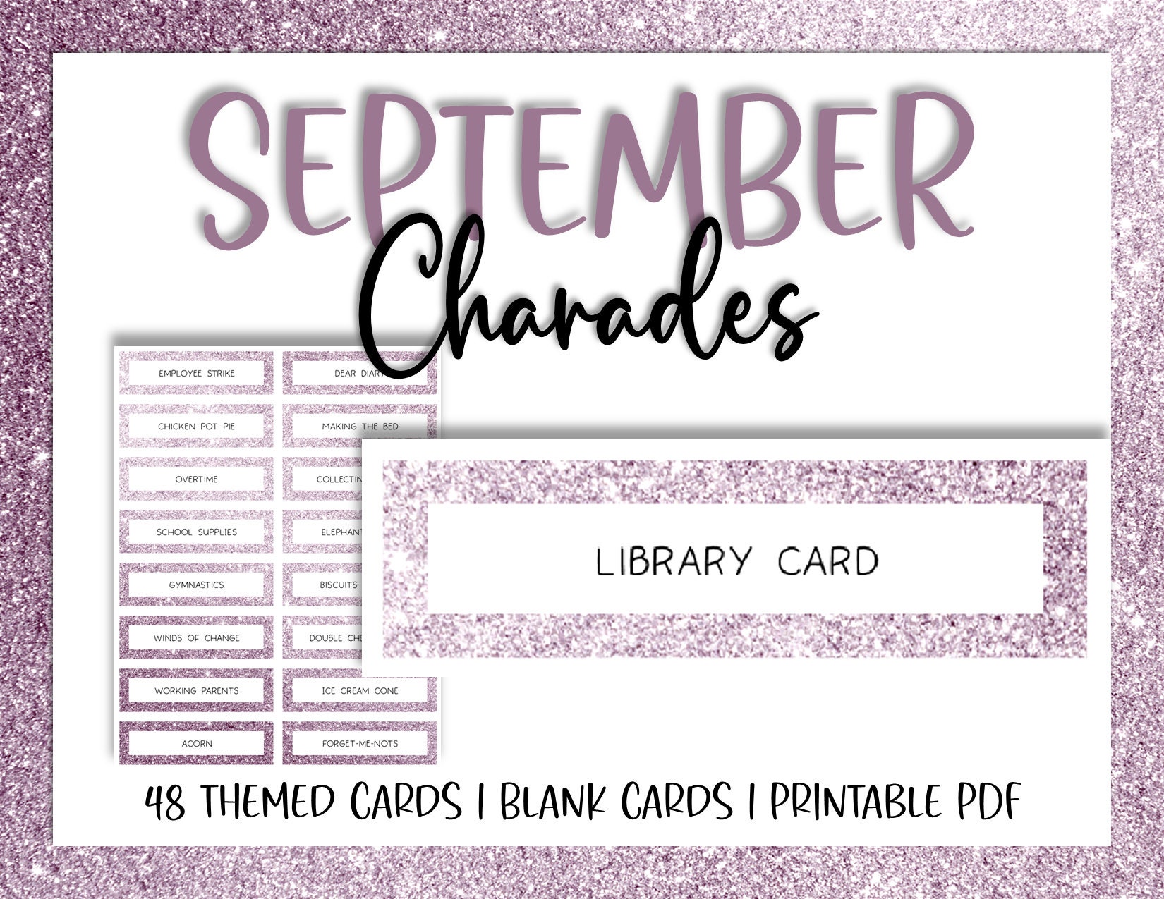 September Charades: A Printable Game to Welcome the Start of Autumn - Etsy
