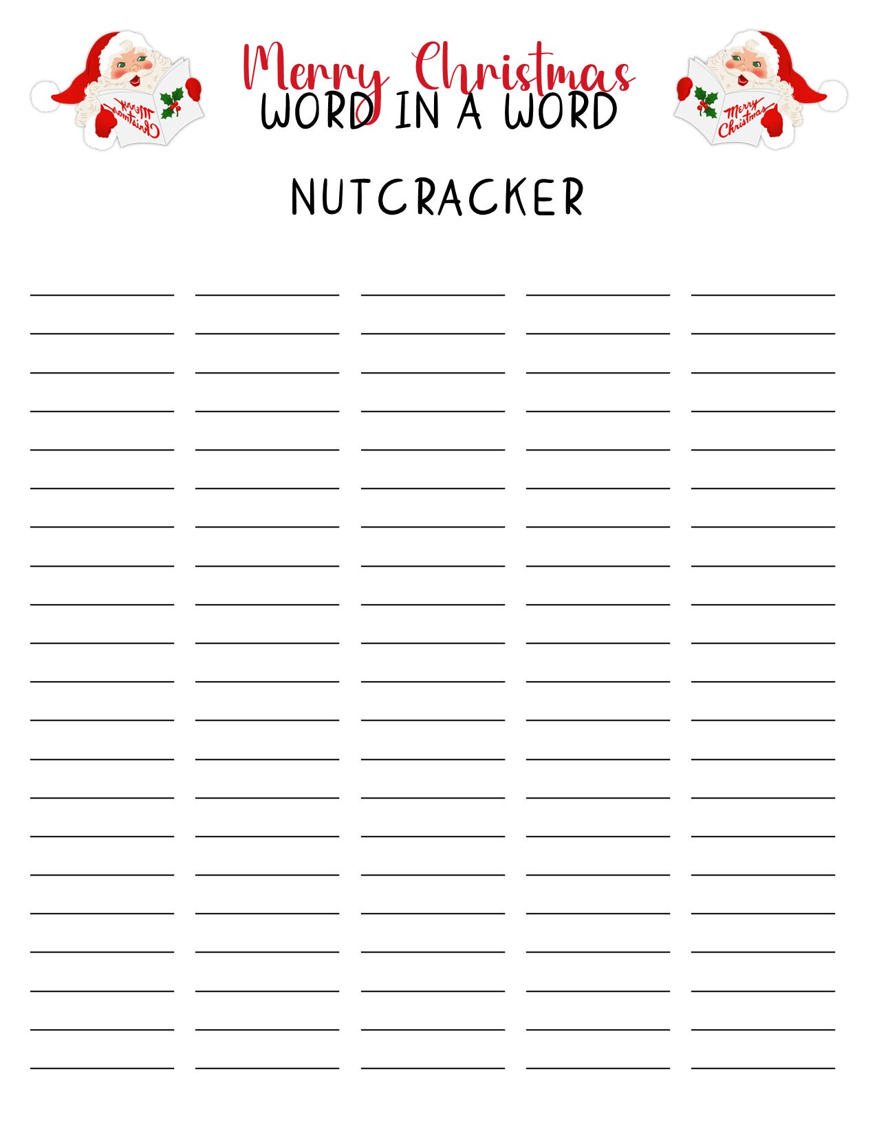 Christmas Word Wonderland: Printable Fun for Festive Word Game ...