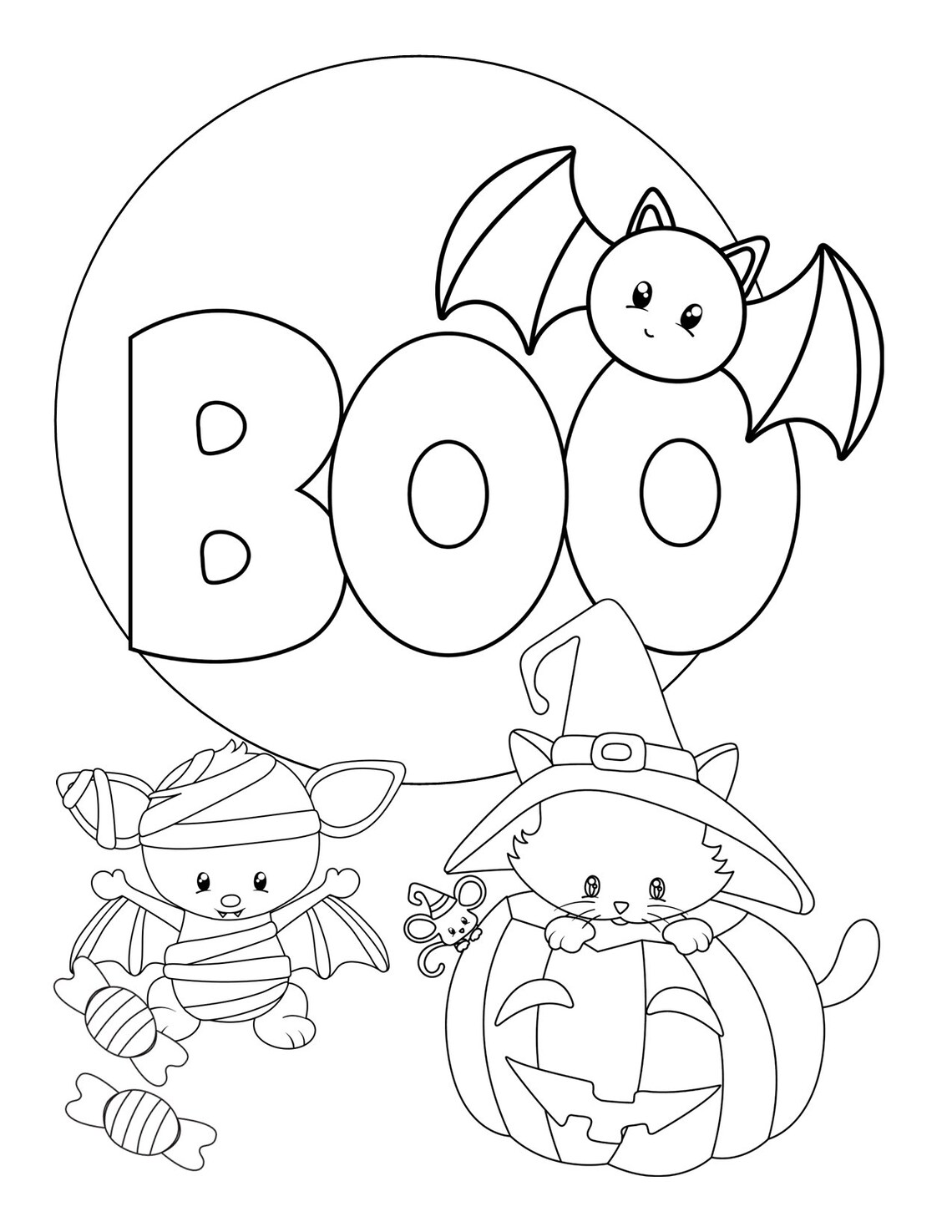 Spooky Halloween Coloring Pages Printable Fun for All Ages - Etsy