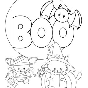 Spooky Halloween Coloring Pages - Printable Fun for All Ages! - Etsy