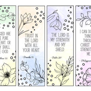 Printable Bookmarks With Inspirational Bible Verses | Christian ...