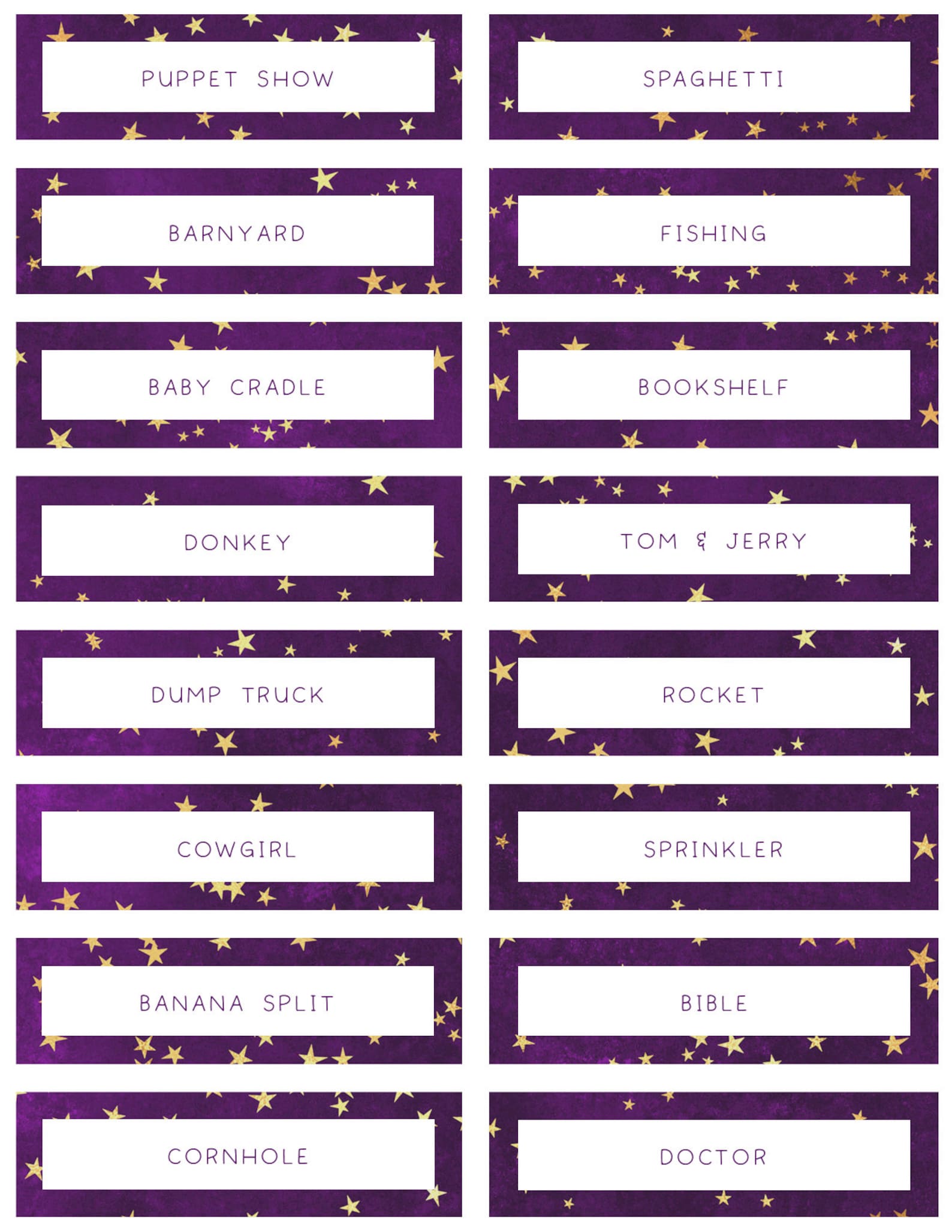 Printable Pictionary: the Ultimate Drawing Game for Seniors, Adults and ...