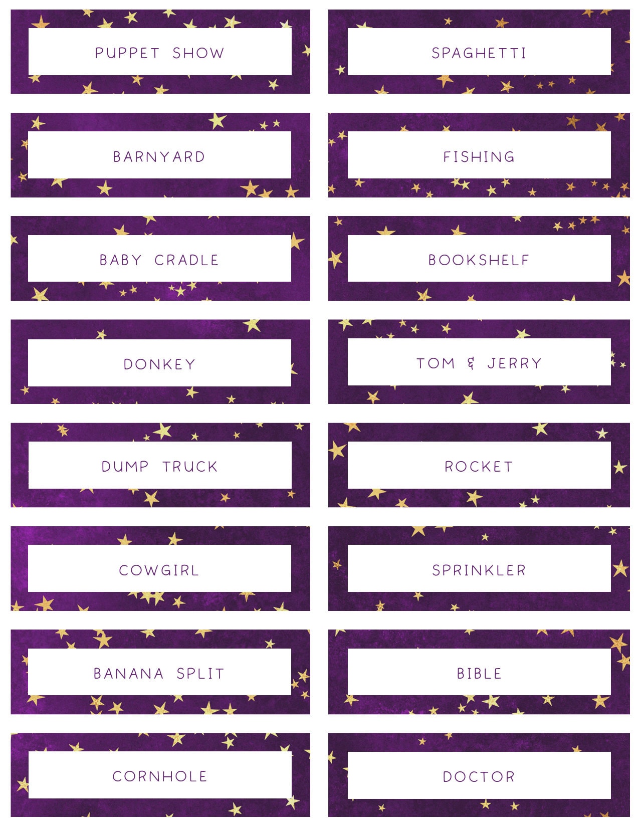 Printable Pictionary: the Ultimate Drawing Game for Seniors, Adults and ...