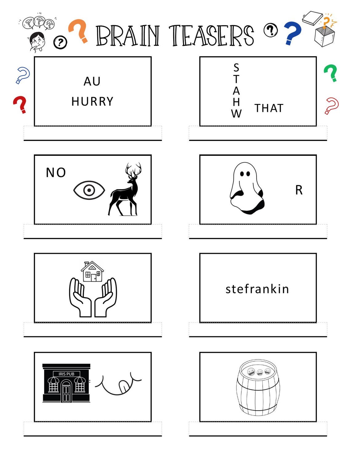 48-page Printable Brain Games: Robus Puzzles & Brain Teasers - Etsy