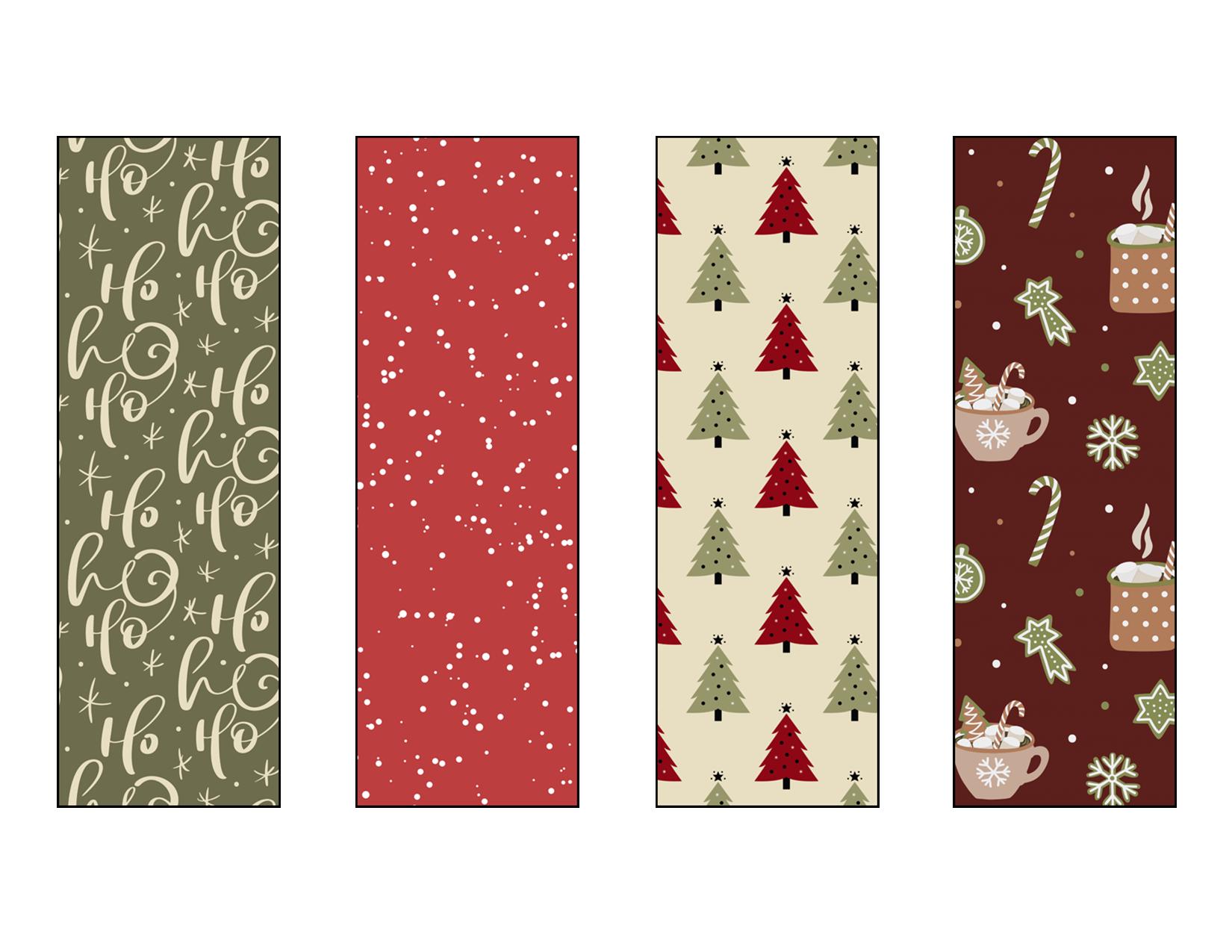 Printable Bookmarks Christmas Festive Holiday-themed Book Accessories ...