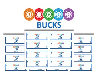 Printable Bingo Bucks, Bingo Reward Dollars, Bingo Money, Pretend Money ...