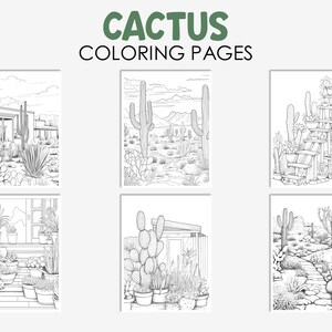 18 Printable Cactus Coloring Pages - Fun and Creative Desert Designs - Etsy