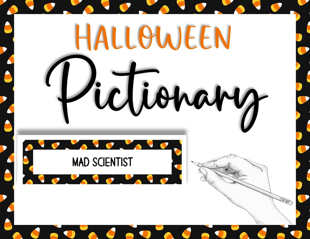 Printable Halloween Pictionary Game – Fun Spooky Drawing Game for ...