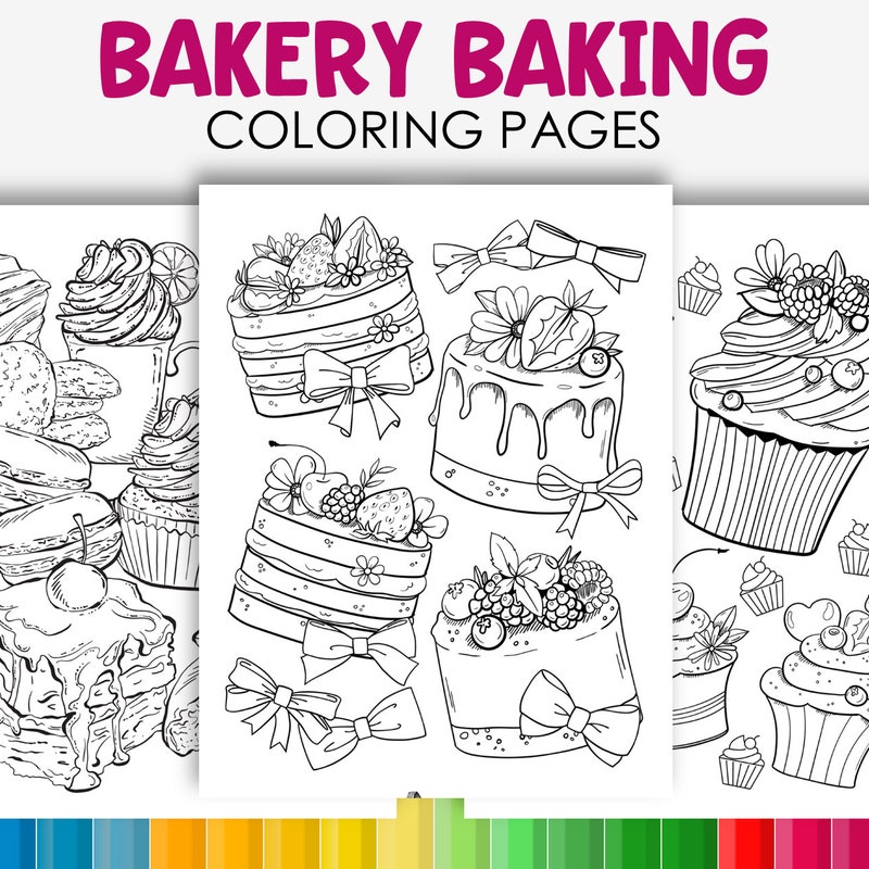 Bakery Coloring Pages - Etsy