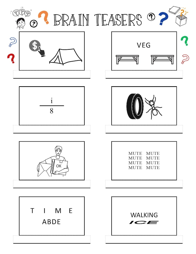 48-page Printable Brain Games: Robus Puzzles & Brain Teasers - Etsy