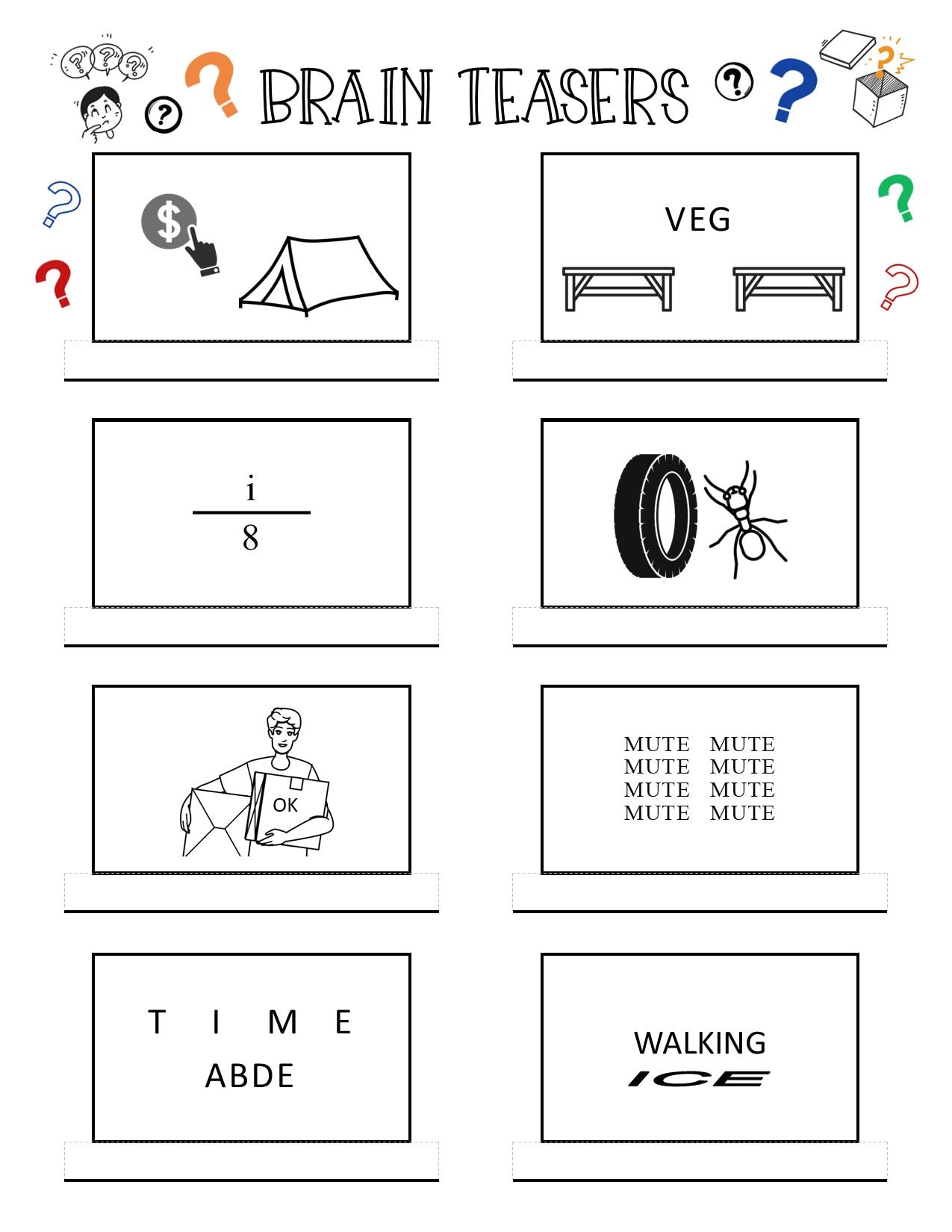 48-page Printable Brain Games: Robus Puzzles & Brain Teasers - Etsy