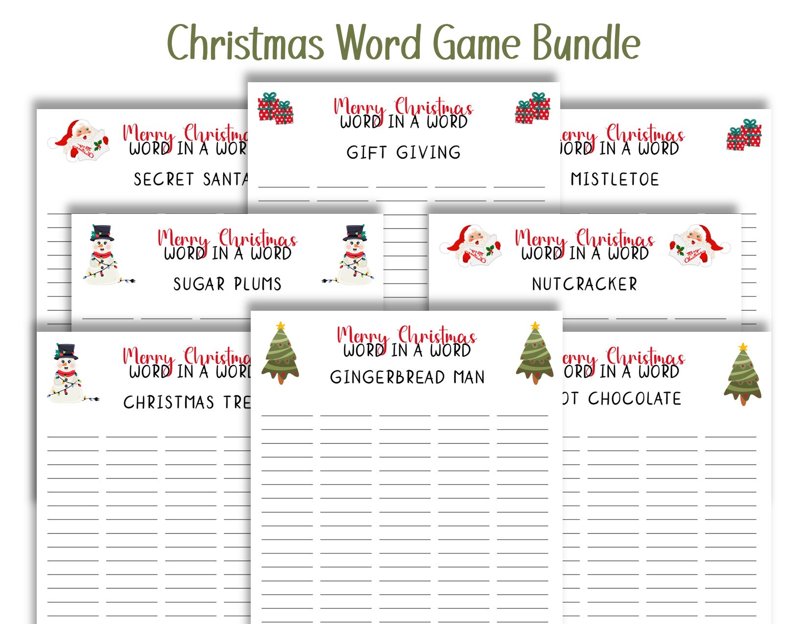 Christmas Word Wonderland: Printable Fun for Festive Word Game ...