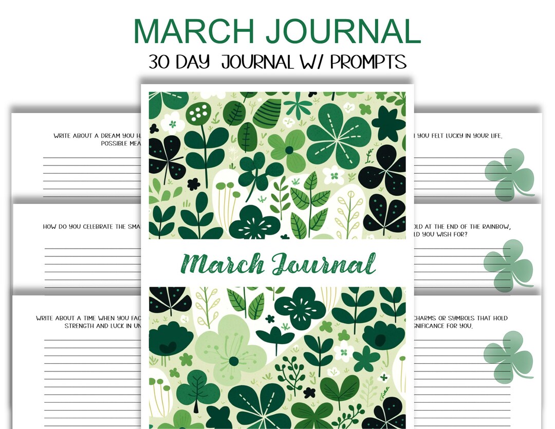 March Magic: 30-day Printable Journal With Daily Prompts - Etsy