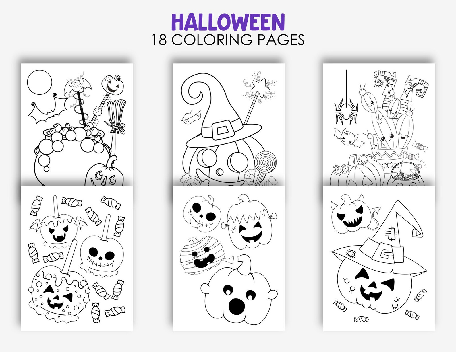 Spooky Halloween Coloring Pages - Printable Fun for All Ages! - Etsy