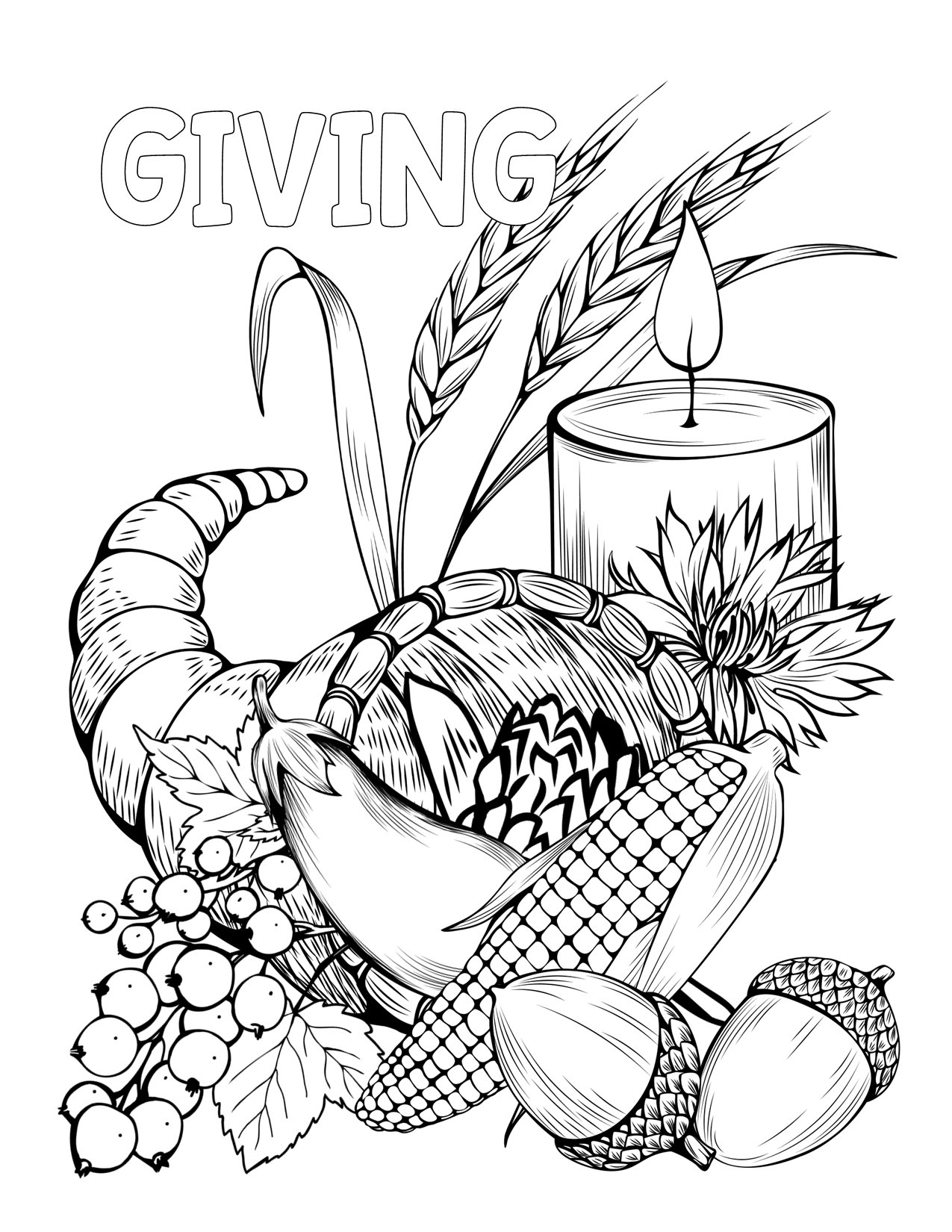 Thanksgiving Coloring Pages - A Festive Art Adventure! - Etsy