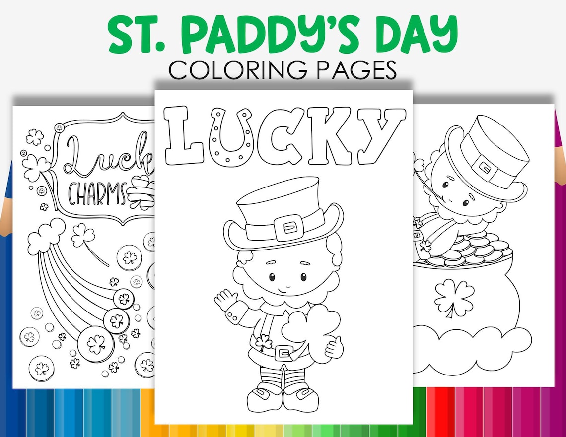 Printable St. Patrick's Day Coloring Pages Fun Festive Holiday Activity ...