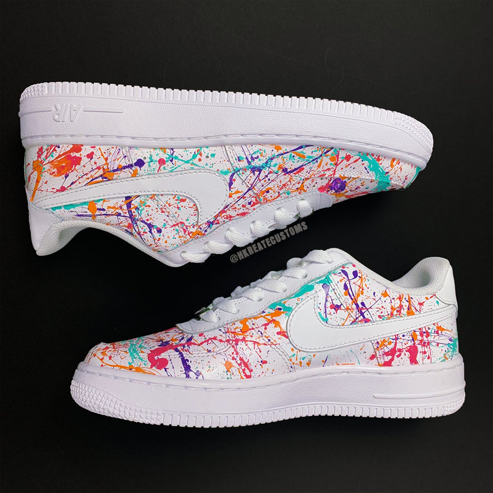 Customised Paint Splatter Air Force 1: Multicolour Paint Splatter ...