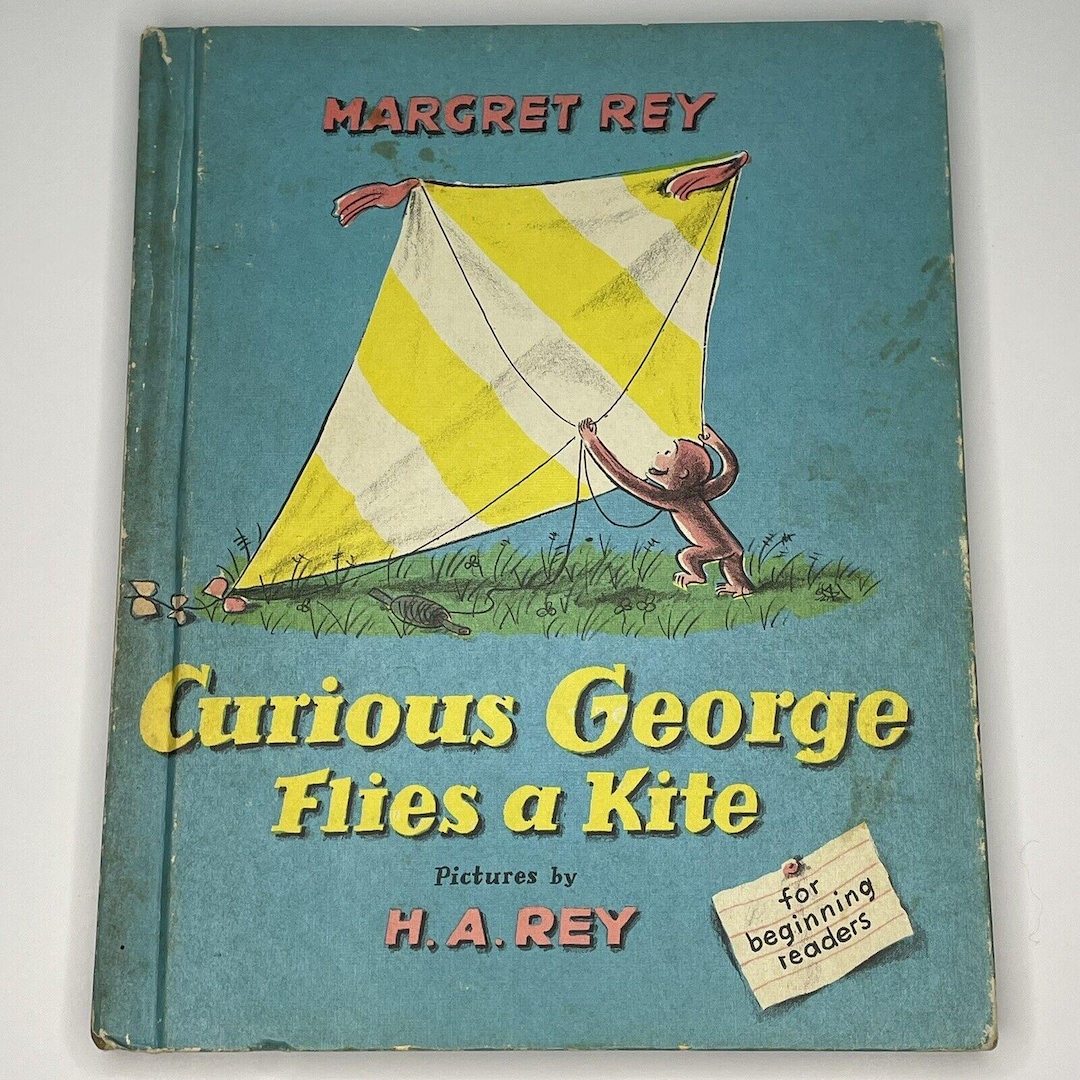 Curious George Flies a Kite - Margret Rey 1958 Weekly Reader Edition - Etsy