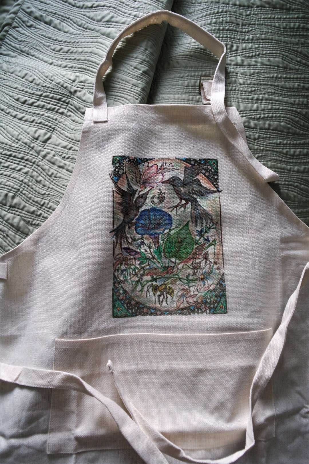 Apron -art Nouveau Ravens - Etsy